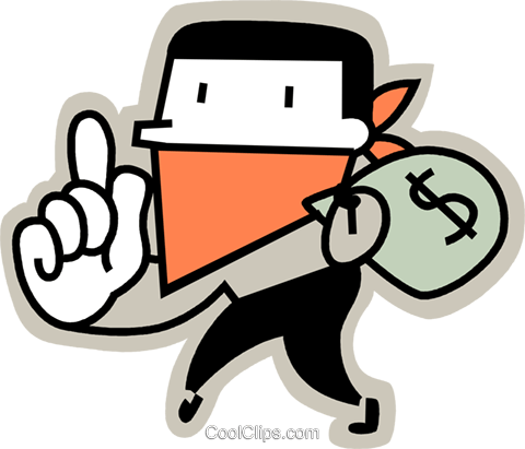 Bank Robber Royalty Free Vector Clip Art Illustration - Bank Robber ...