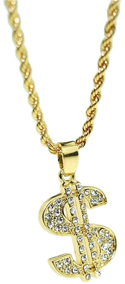 Thug Life Dollar Gold Chain Png High-quality Image - Dollar Chain Png ...