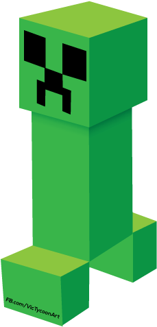 Minecraft Creeper Vector - Illustration - Full Size PNG Clipart Images ...