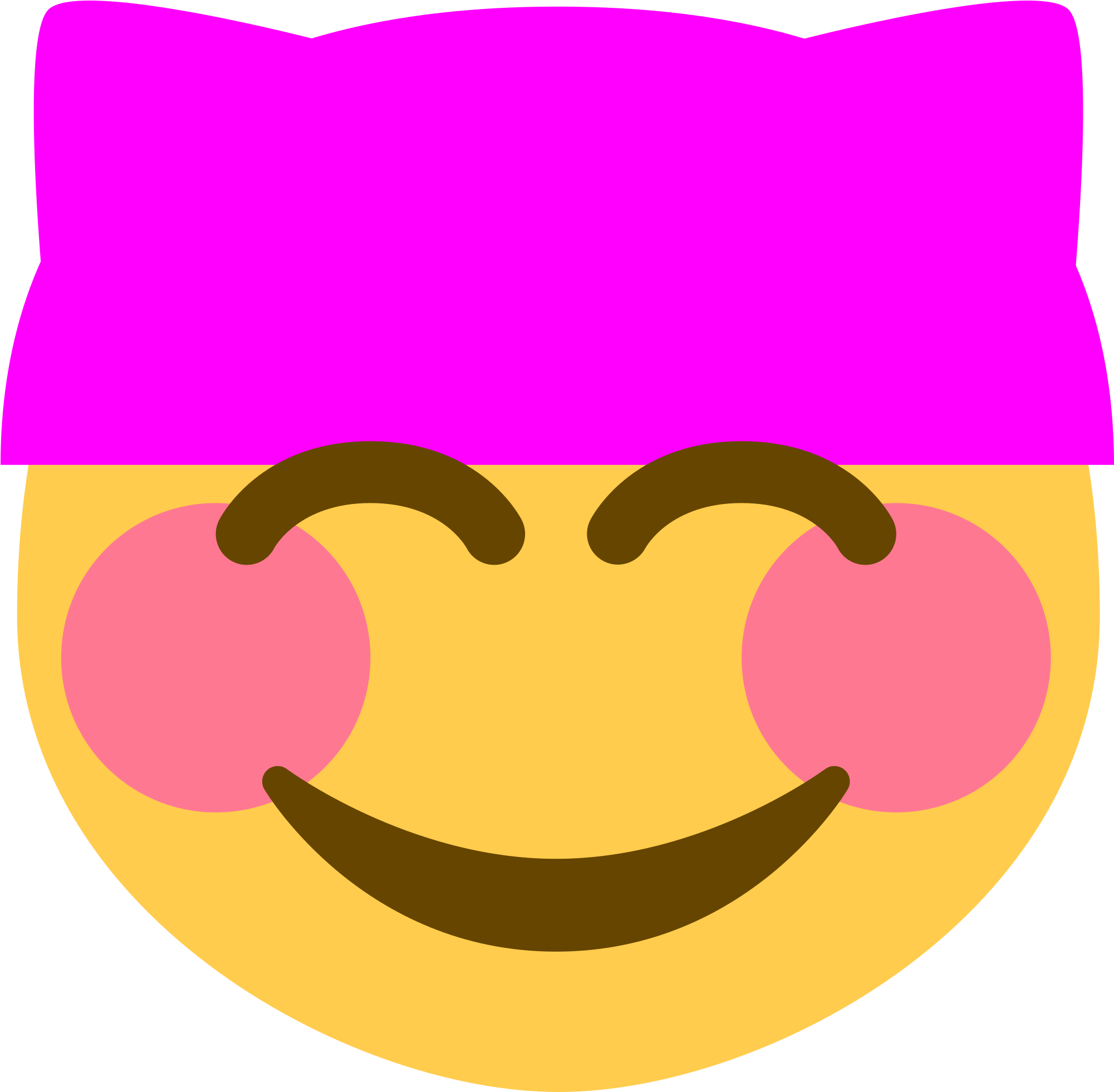 Open Pink Pussy Hat Emoji 2000x2000 Png Clipart Download