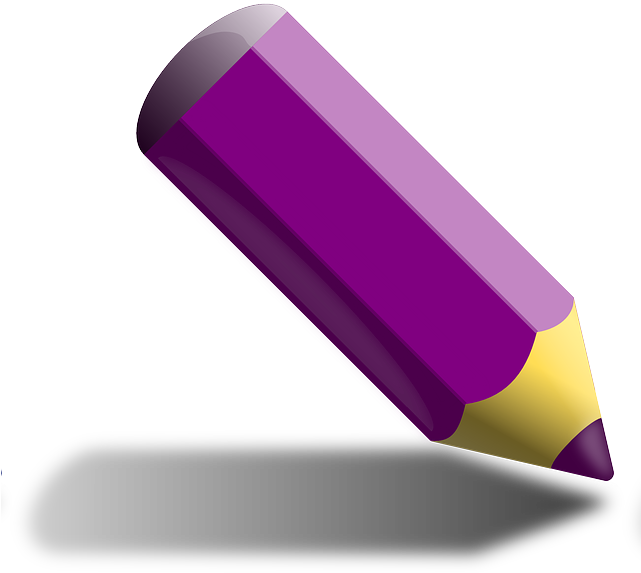 General Information - Purple Pencil - (640x587) Png Clipart Download