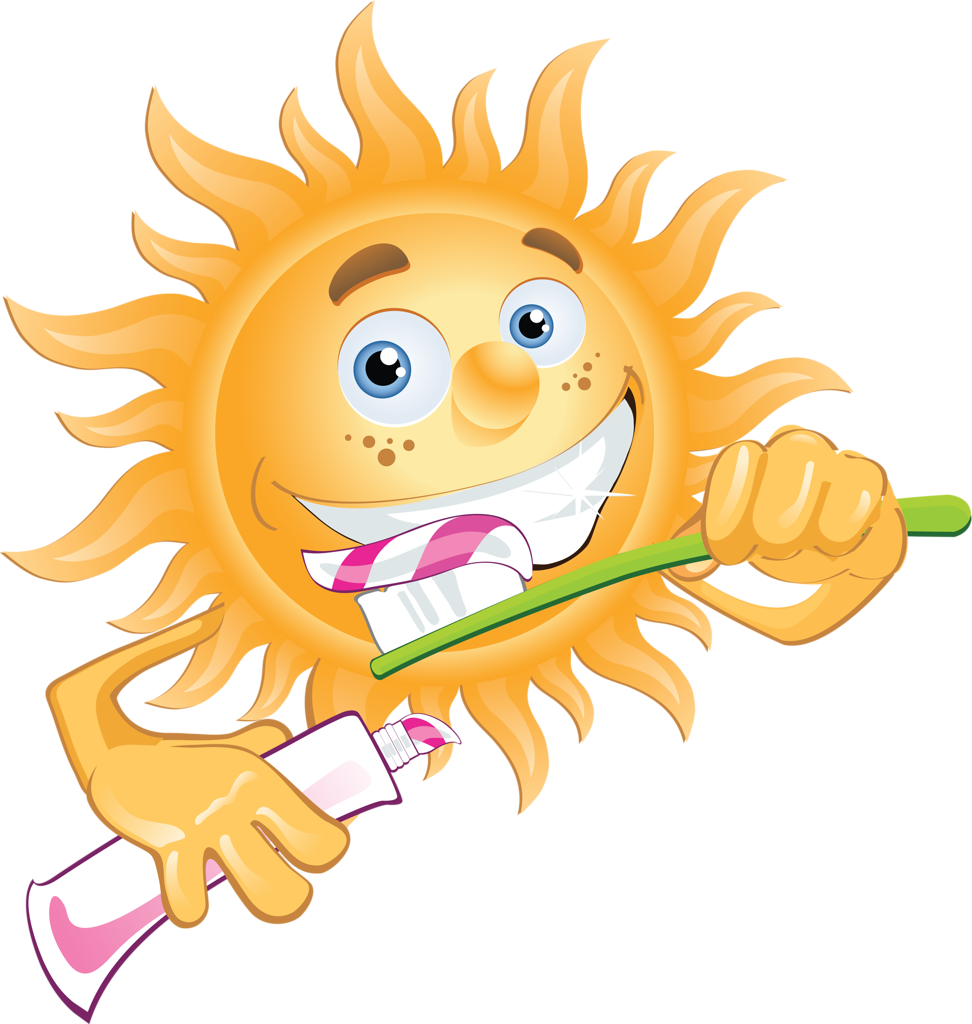 Album - Happy Cartoon Moon Tooth Brushing Png - (972x1024) Png Clipart ...