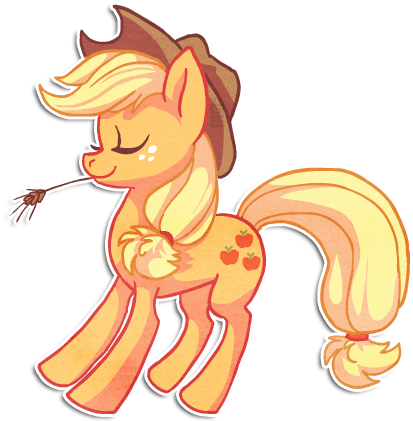 Applejack By Griffsnuff - Applejack Fan Art Png - (436x441) Png Clipart ...