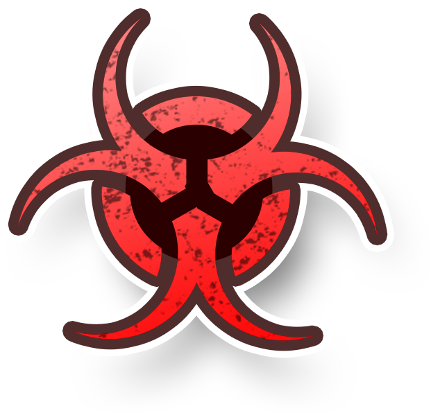Biohazard-emblem - Biological Hazard - (1159x1159) Png Clipart Download