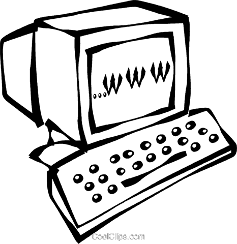 Computer Surfing The Www Royalty Free Vector Clip Art - .pe - Full Size ...