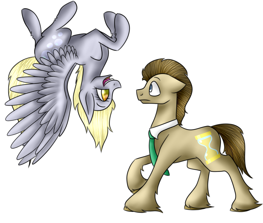 Derpy X Doc - Cartoon - (928x788) Png Clipart Download
