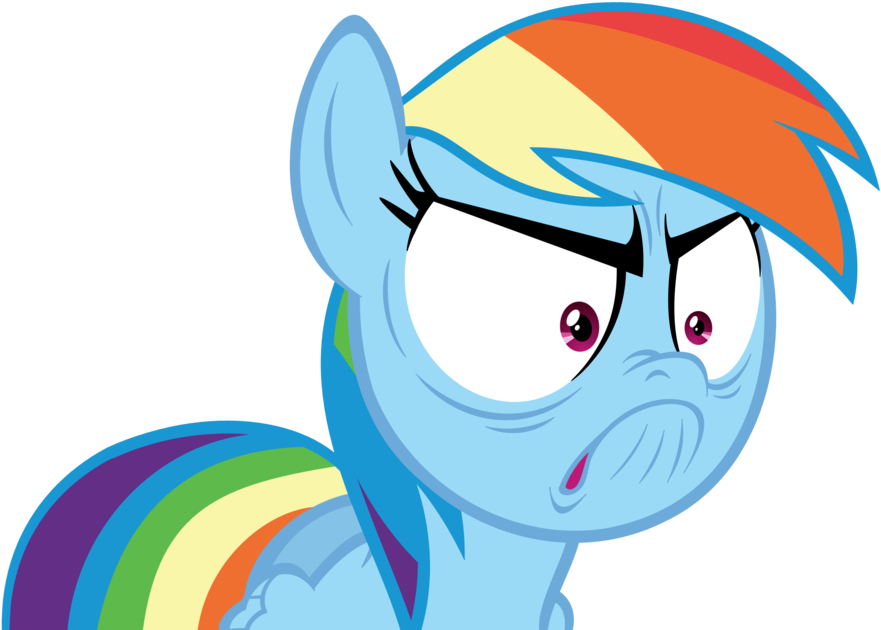 Rainbow Dash Rage Face Vector By Rebron-y - Yellow Diamond Steven ...