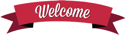 Classic Red Welcome Banner - Welcome Sign Red - (400x400) Png Clipart ...