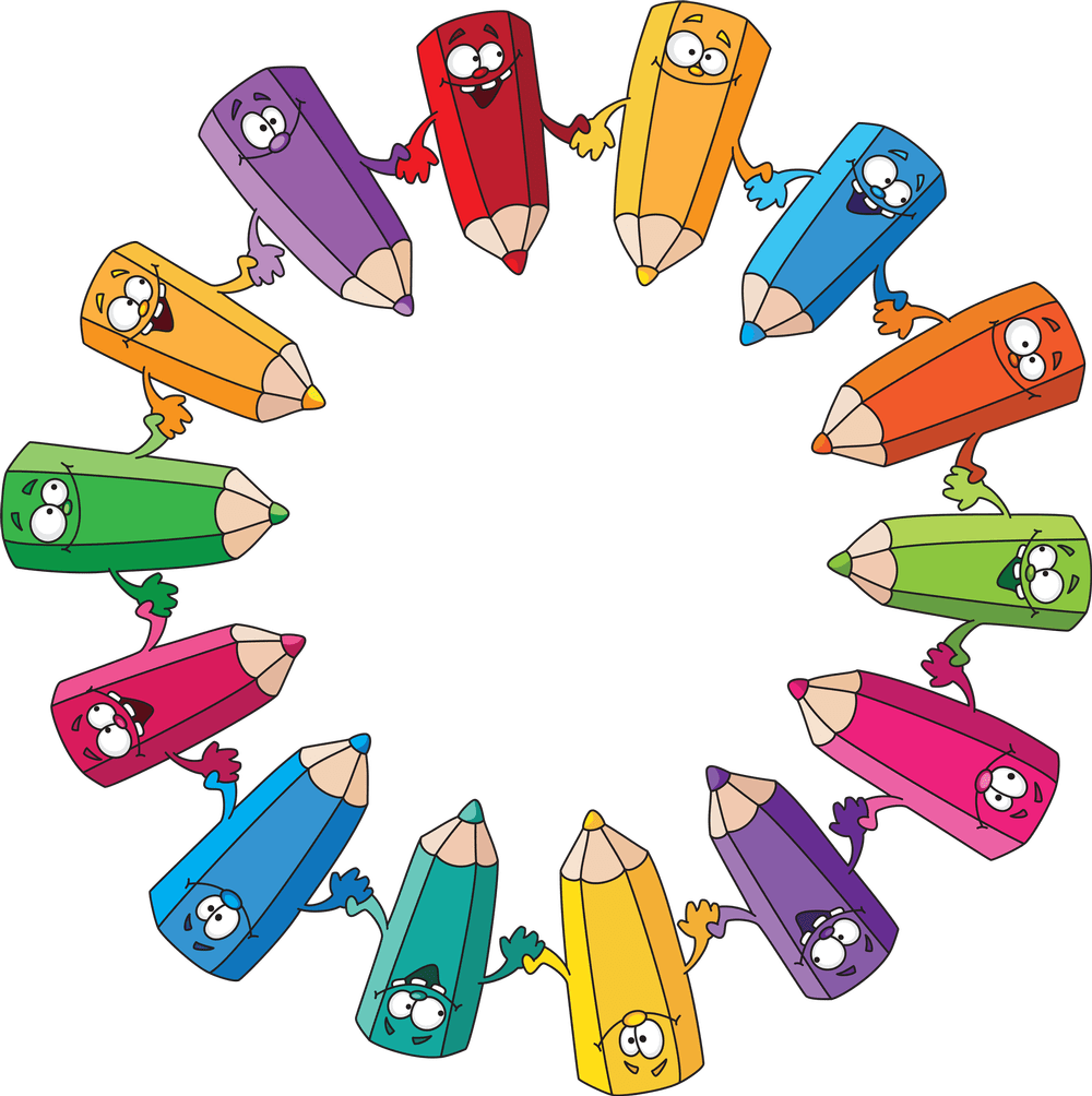 Color Pencil Cartoon - Full Size PNG Clipart Images Download