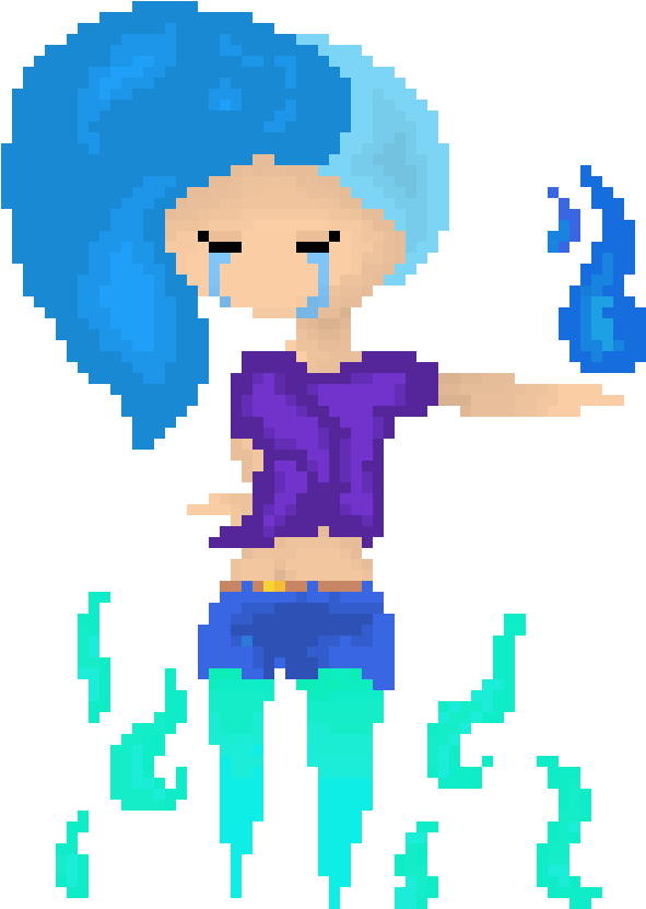 Crying Majestic Girl Pixel Art By Meelearcher - Crying Pixel Girl ...