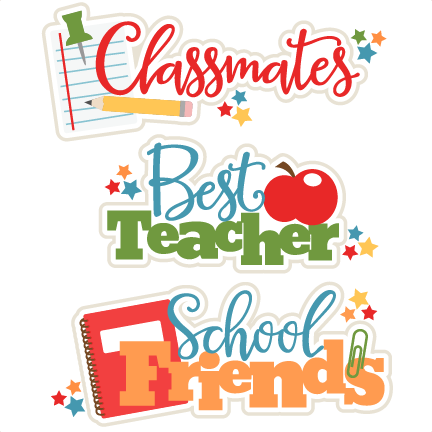 School Class Titles Set Svg Scrapbook Cut File Cute - School Friends ...