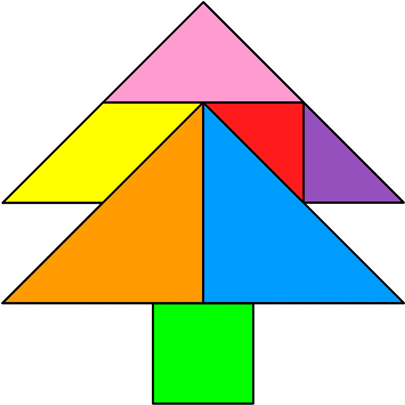 Tangram Tree - Make A Tangram Tree - (420x420) Png Clipart Download