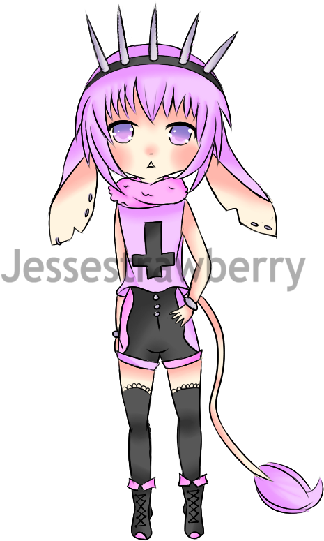 Pastel Goth Chibi - Drawing - (594x824) Png Clipart Download