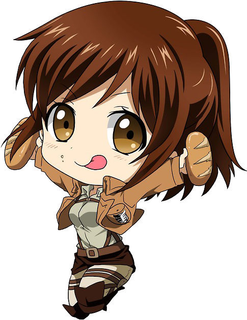 Chibi Shingeki No Kyojin - Attack On Titan Chibi Hanji - (500x710) Png ...