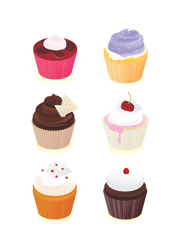 Free Cupcake Vector - (600x852) Png Clipart Download