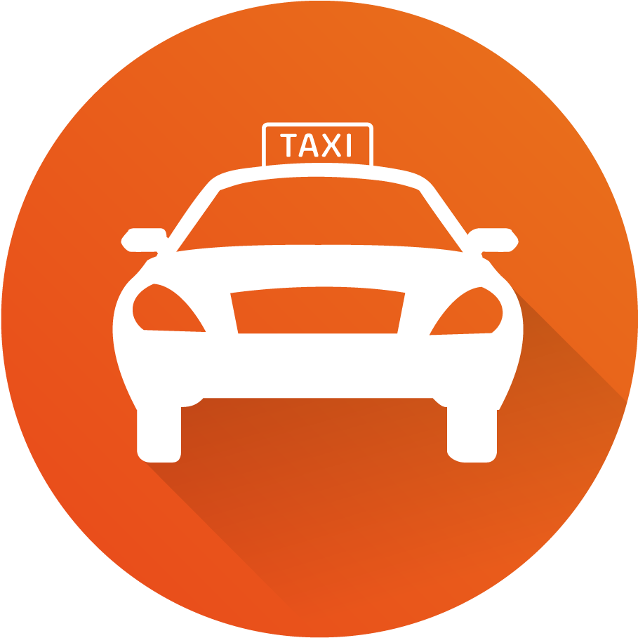 Acorn Insurance Taxi Orange And White Icon Image - Portrait Of A Man ...