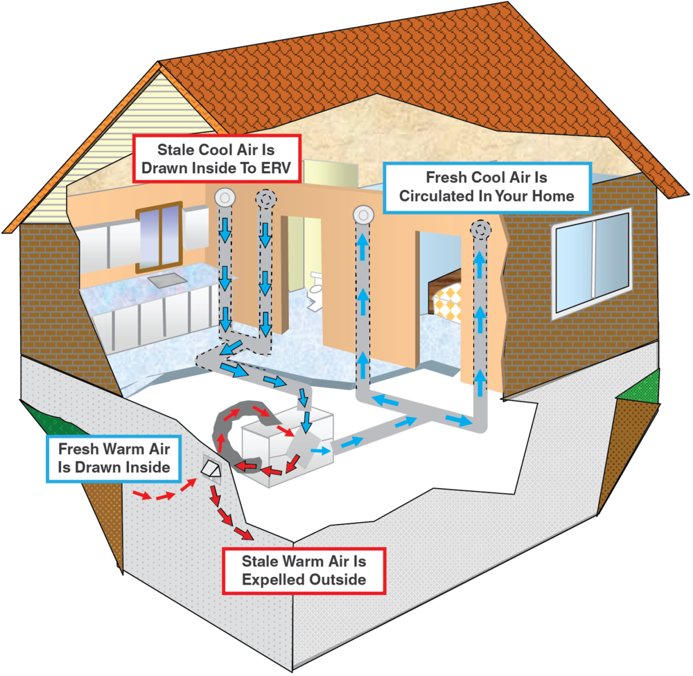 How Erv Works - Duct - (1000x976) Png Clipart Download