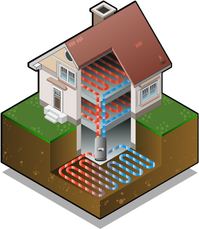 Geothermal Heating - (420x450) Png Clipart Download