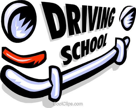 Driving School Sign Royalty Free Vector Clip Art Illustration - Driving ...