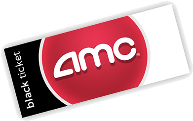 Amc Black Movie E-ticket - Motcard - (400x400) Png Clipart Download