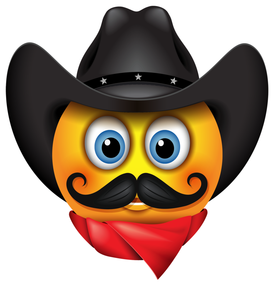 Everyday Emojis - Cowboy Emoji Png - (1024x1024) Png Clipart Download