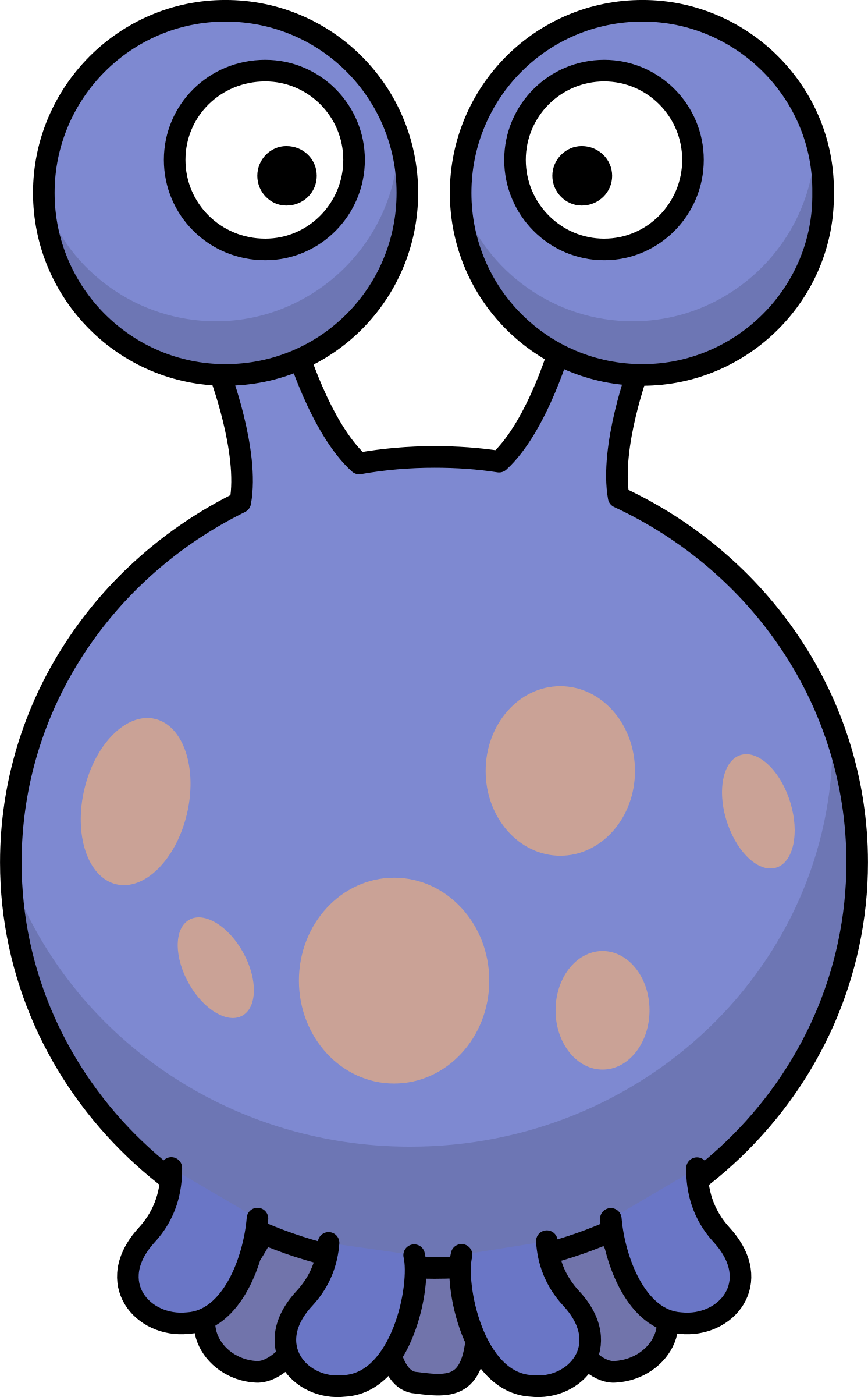 Big Image - Silly Alien Clipart - (1492x2400) Png Clipart Download