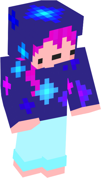 Galaxy Minecraft Skin For Derpy Girls - Minecraft Derp Girl Skin ...