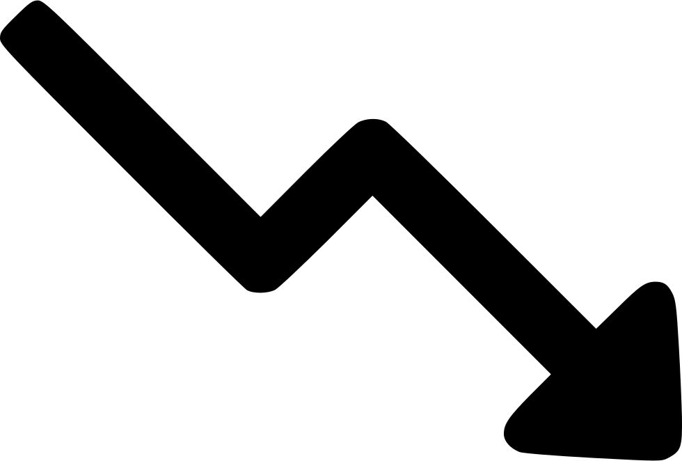 Trending Down Arrow Up Decrease Comments - Decrease Arrow - (980x662 ...