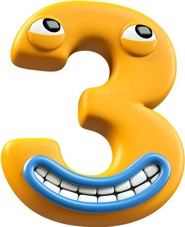 Funny Pictures Of The Number 3 - (525x520) Png Clipart Download