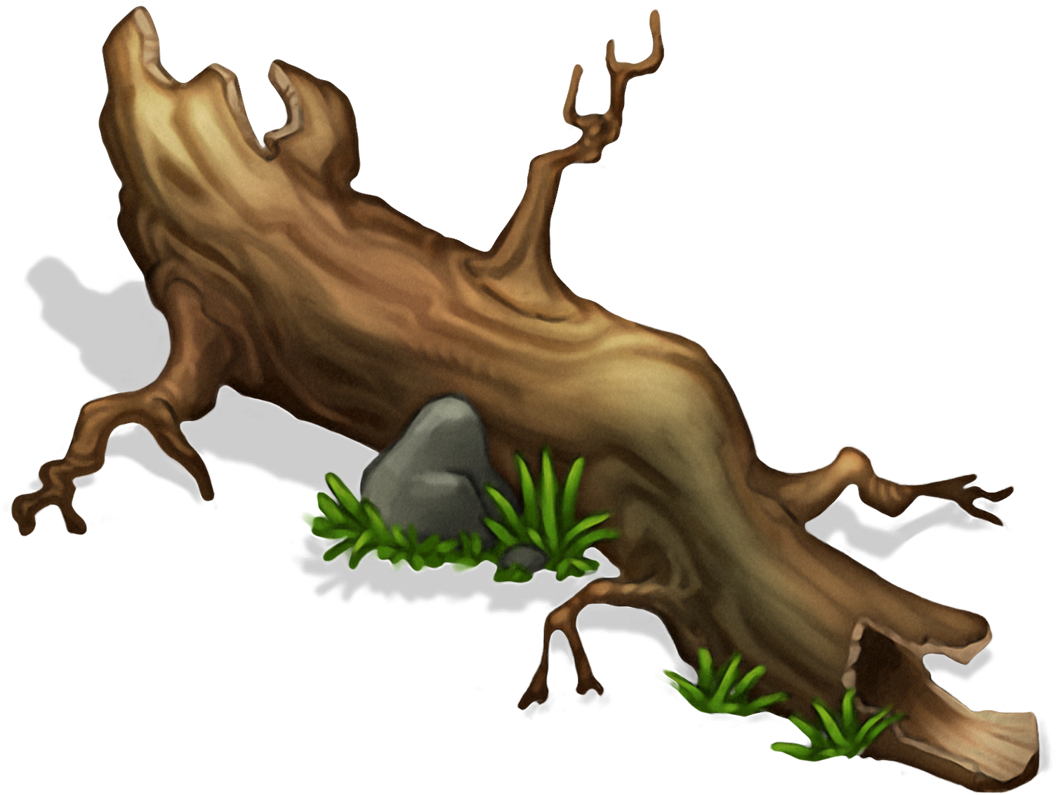 Hollow Log - Tree For Game Png - (1541x1158) Png Clipart Download