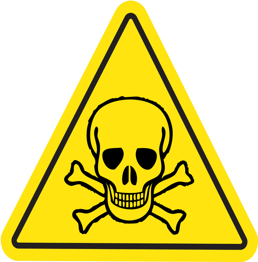 Hazard Sign Skull And Crossbones - (900x919) Png Clipart Download