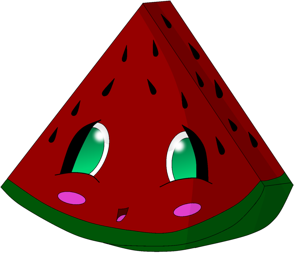 Clipart Info - Watermelon With A Cute Face - (1024x889) Png Clipart ...