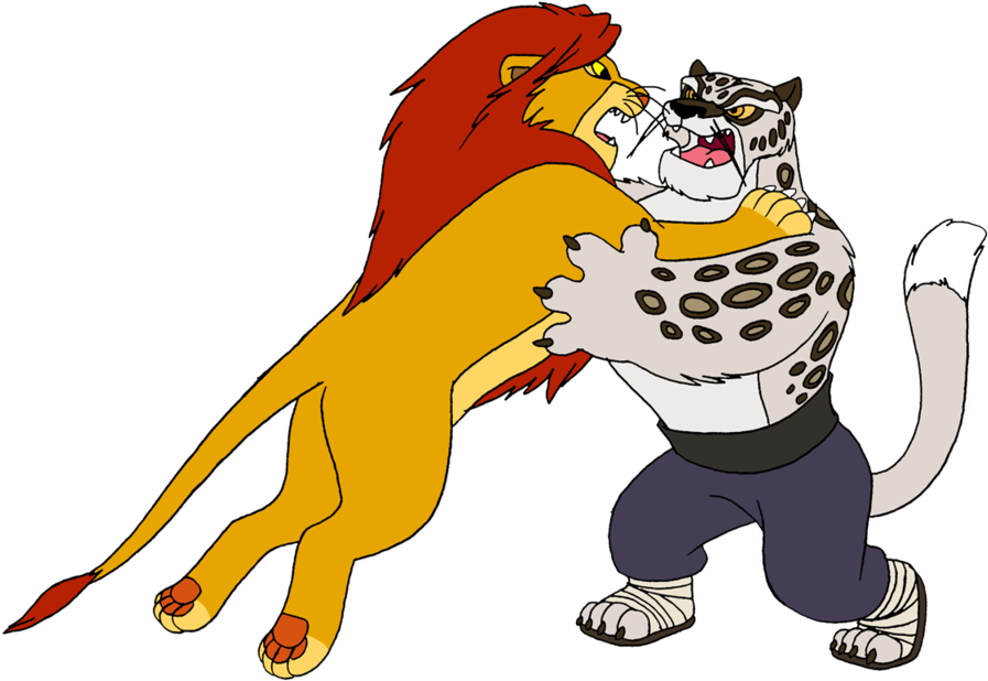 Lionkingrulez 46 20 Simba Vs - Tai Lung - (900x626) Png Clipart Download
