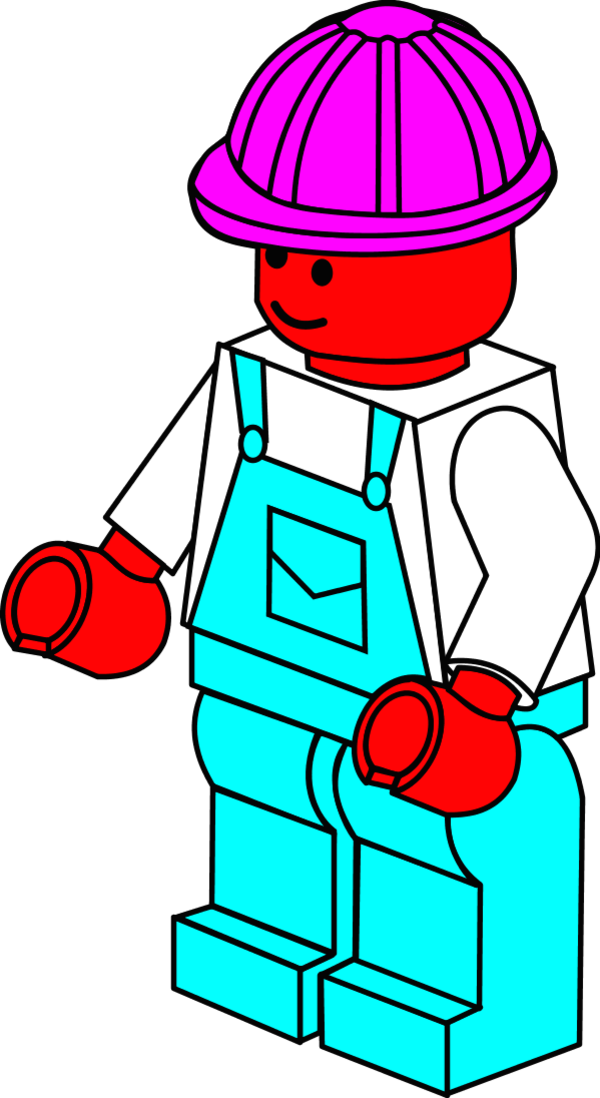 Lego Town Worker Clipart - Girl Lego Characters Colouring Pages - Full ...