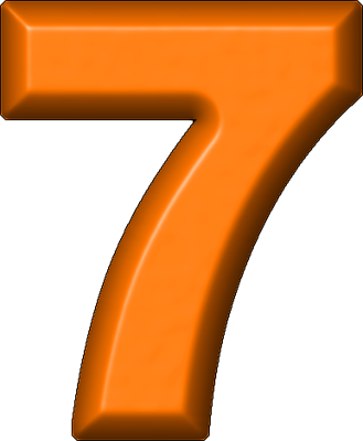 Orange Refrigerator Magnet - Number 7 Color Orange - (329x400) Png ...