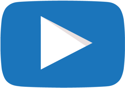 Blue Youtube Play Button - (410x410) Png Clipart Download