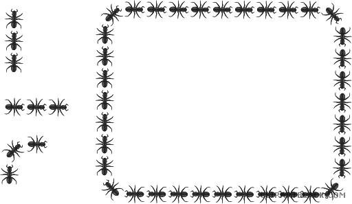 Ant Border Animal Free Black White Clipart Images Clipartblack - Ants ...