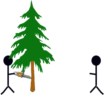 Yet - Tree Getting Cut Down Gif - (504x360) Png Clipart Download