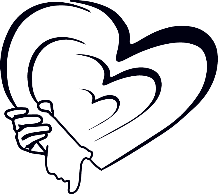 From Left To Right Inside Flap Back Front Cover - Heart - (747x666) Png ...