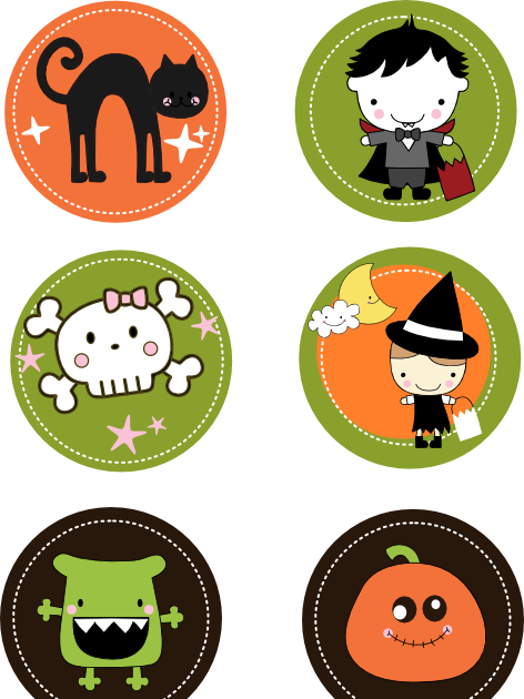 Free Printable Cupcake Toppers And Cup Markers - Halloween - Full Size ...