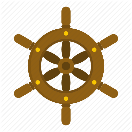Big Spotted Octopus With A Steering Wheel - Flat Icon Ship Wheel Png ...