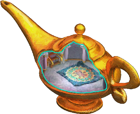 Stage 1 - Magic Lamp Png - (500x400) Png Clipart Download