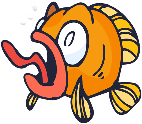 Orange Fish Cartoon - Fish Cartoon Transparent Background - (512x512 ...