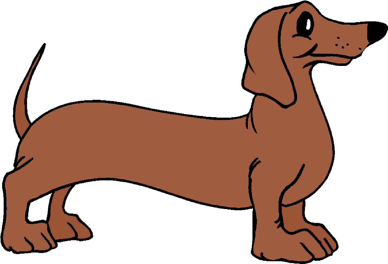 Sausage Clipart Cute - Dog Clip Art - (3857x2629) Png Clipart Download