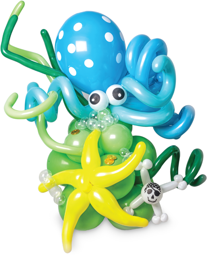 Octopus Friends Sculpture - Octopus - (1024x1014) Png Clipart Download