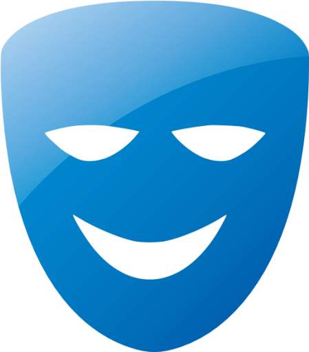 Web 2 Blue Comedy Mask Icon - Mask Icon Blue - (512x512) Png Clipart ...