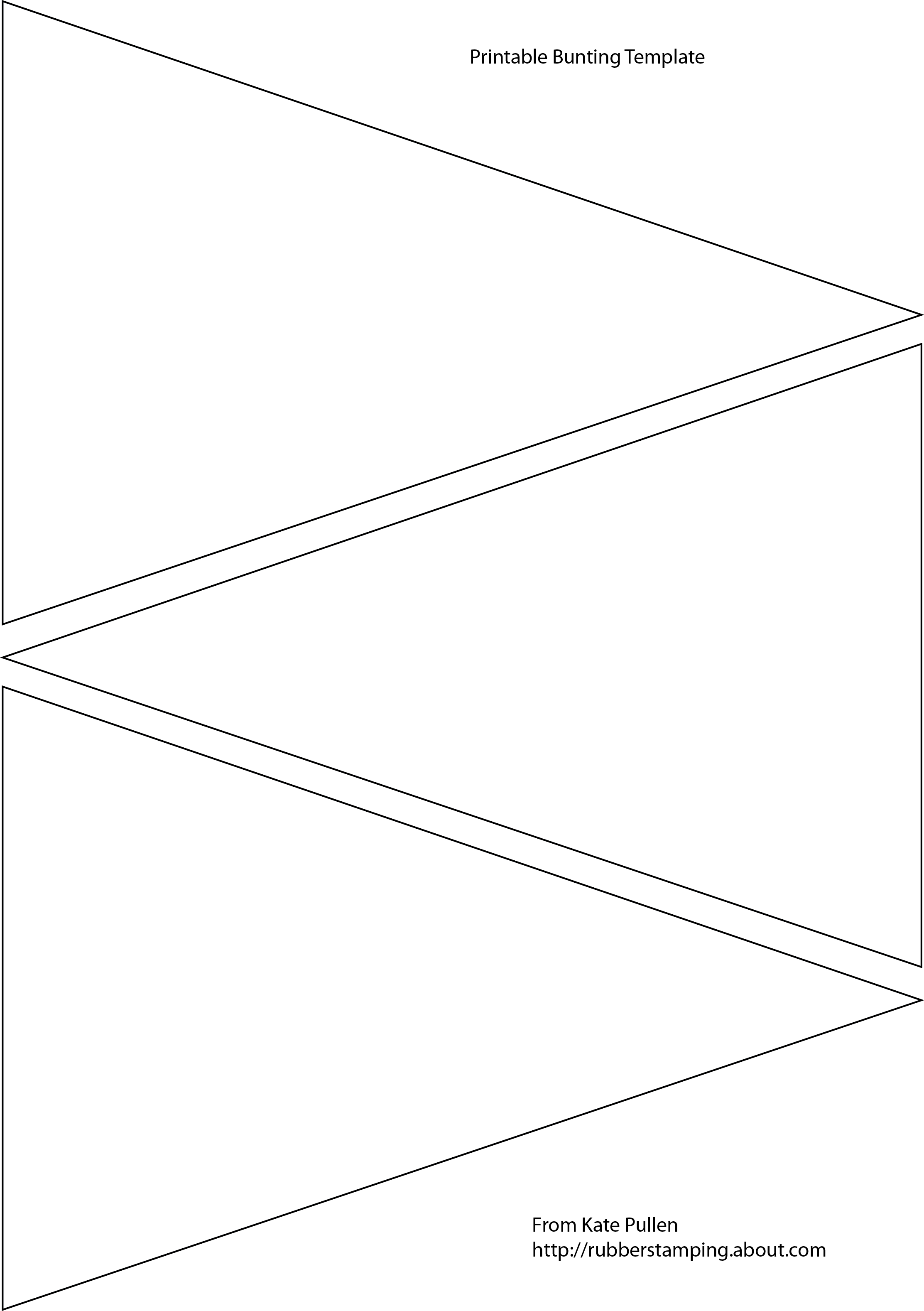 Printable Pennant Banner Template Âœ¿ Event Planning - Bunting - Full ...