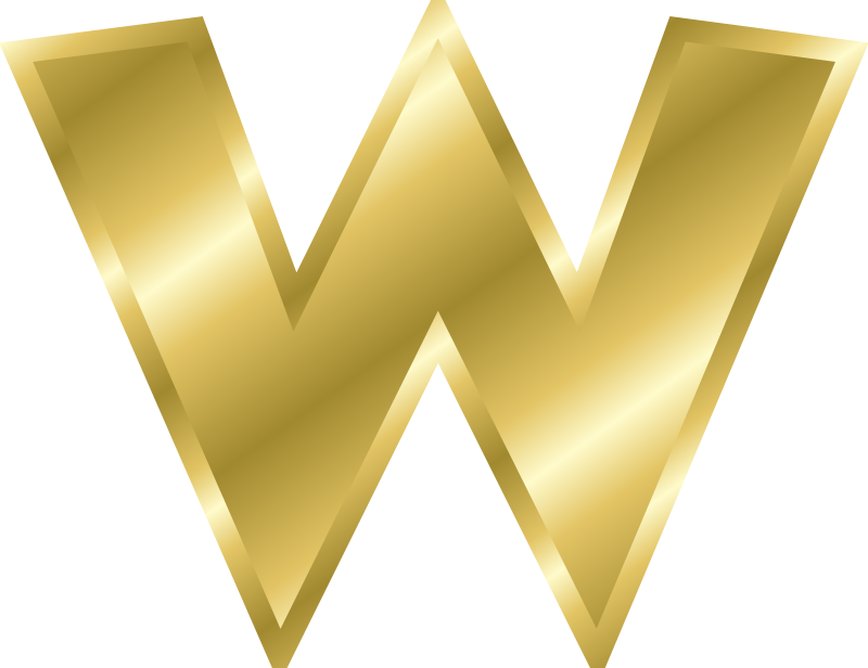 Free Effect Letters Alphabet Gold - Letter W In Gold - (800x616) Png ...