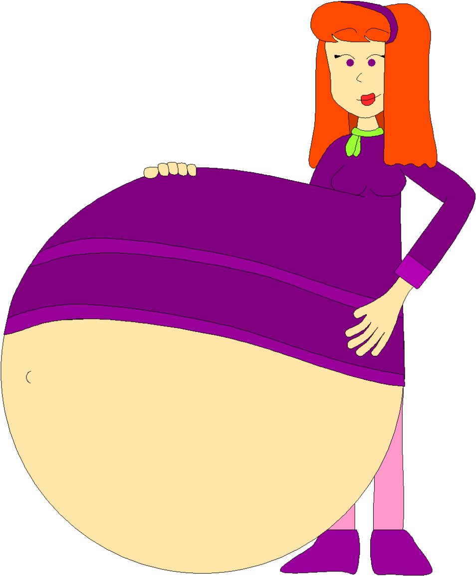 Daphne's Big Belly By Angry-signs - Illustration - (1024x1255) Png ...