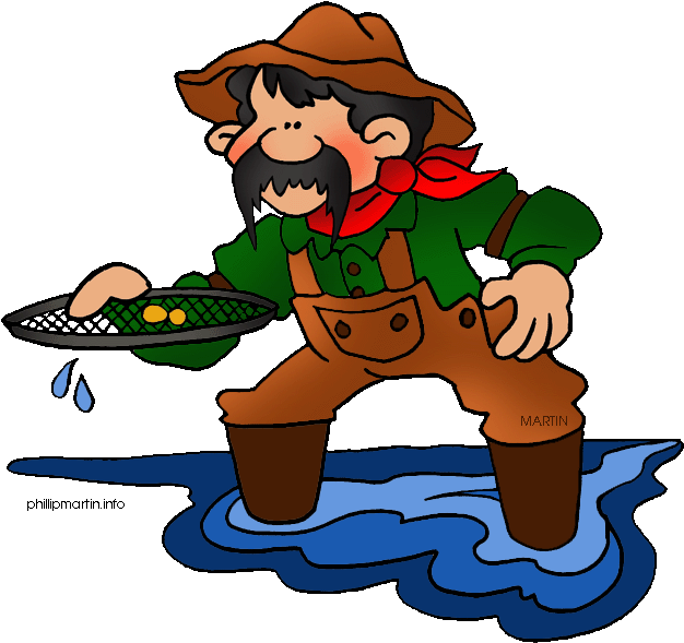 Gold Rush Clip Art - Panning For Gold Clip Art - (648x626) Png Clipart ...